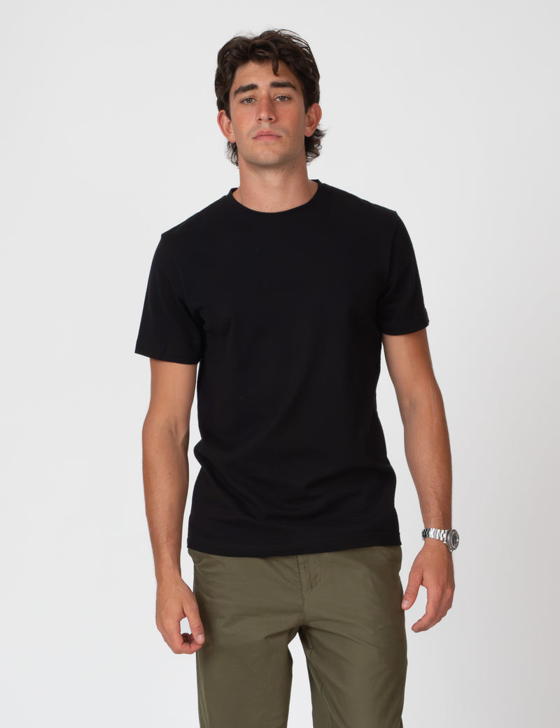 Cashmere Reginald Short Sleeve Tee - Black – Mr Simple