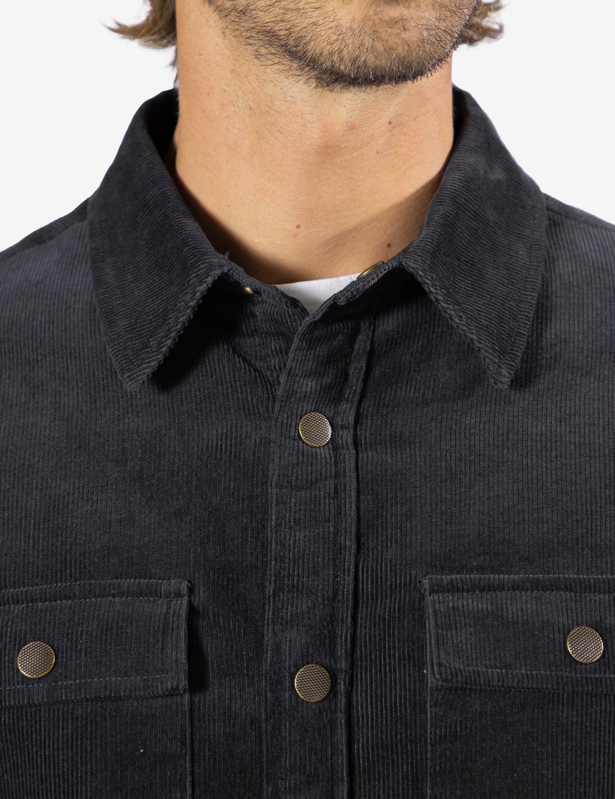 Quilted Cord Jacket - Graphite – Mr Simple