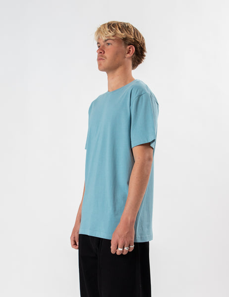 Reginald Organic Tee - Blue Smoke – Mr Simple