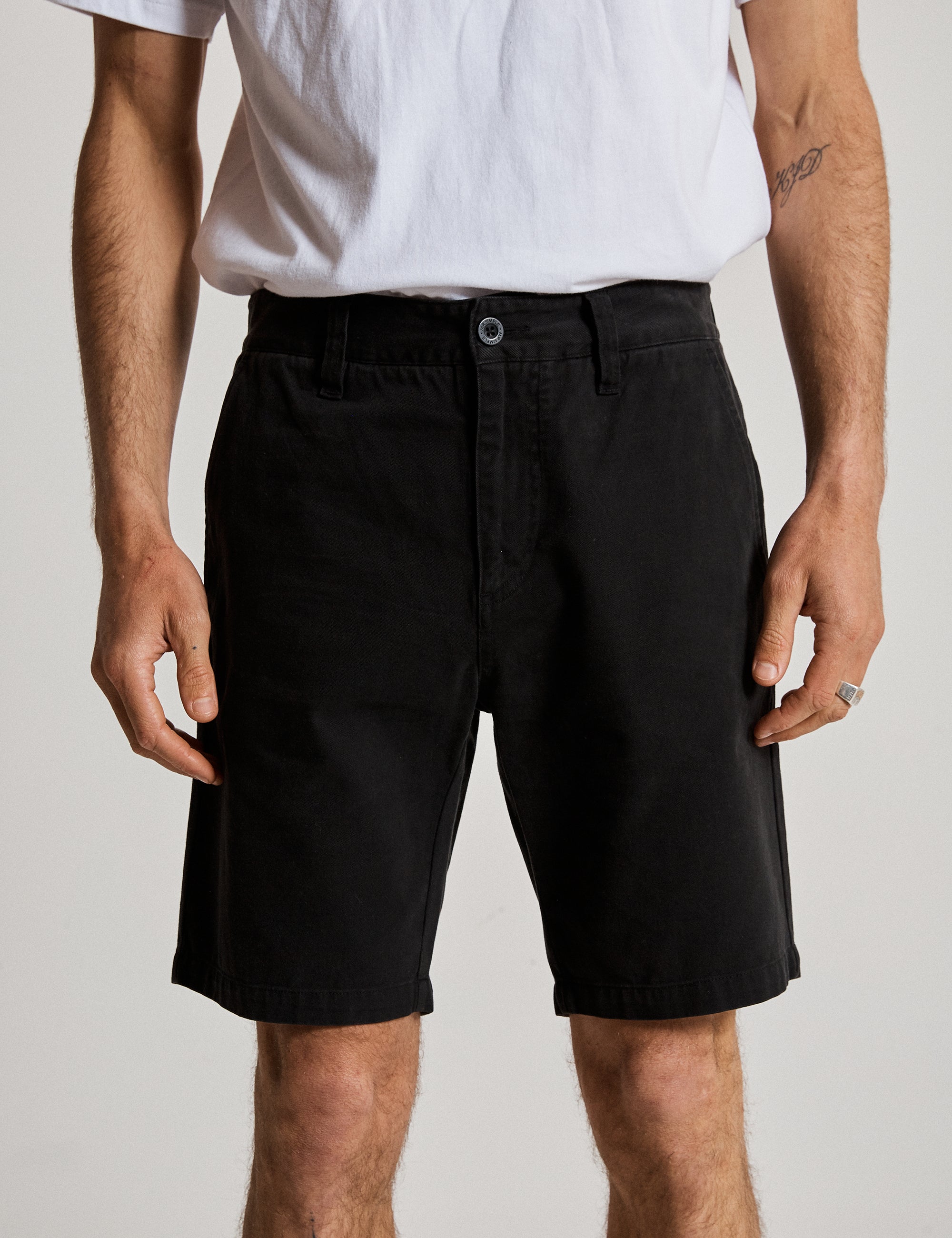 Taylor Stretch Chino Short - Black – Mr Simple