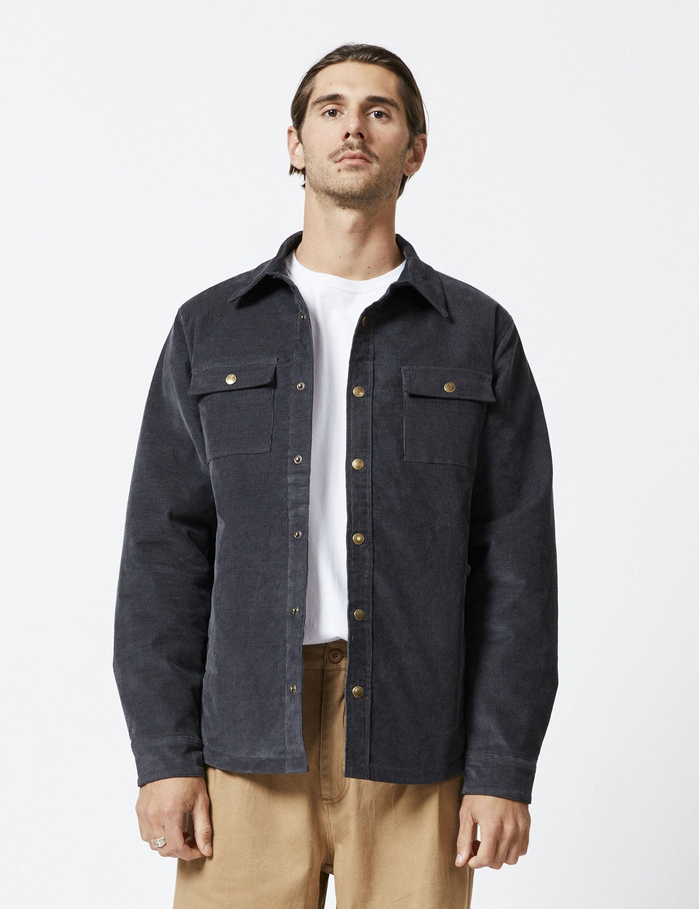 Quilted Cord Jacket - Graphite – Mr Simple